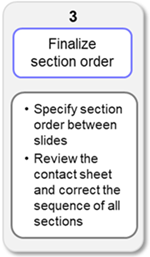 3. Finalize section order