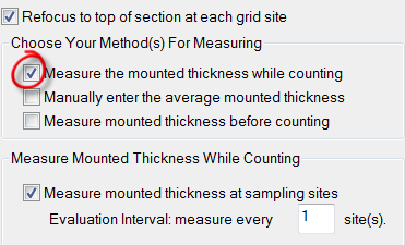 5. Measure mounted thickness