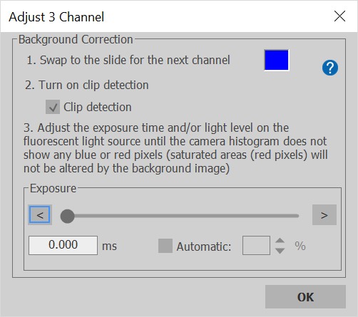 Background correction for fluorescent modality